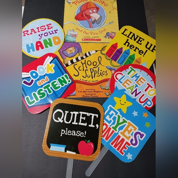 Other | Teacher Begining Of Year Attention Getting Paddles And Books ...